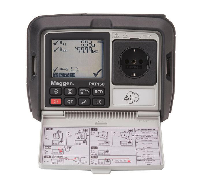 Megger PAT150R Portable Appliance Tester EU-versjon, Oppladbar utgave ...