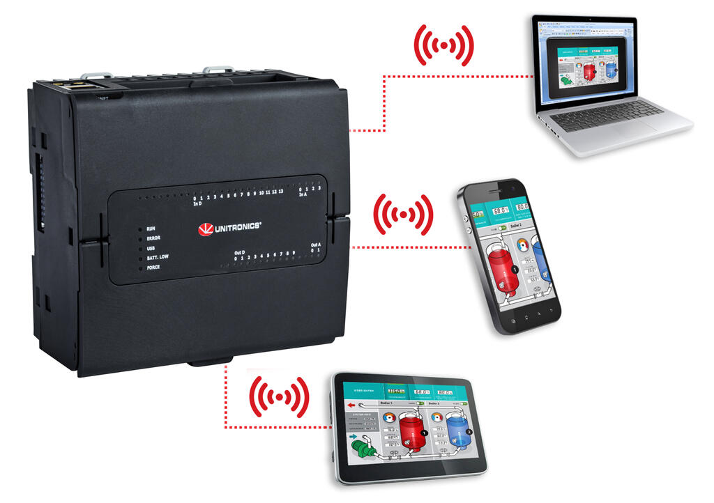 Unitronics Unistream USC-B3-R20 PLC PLS med 10 DI, 2 AI, 8 DO (RO ...