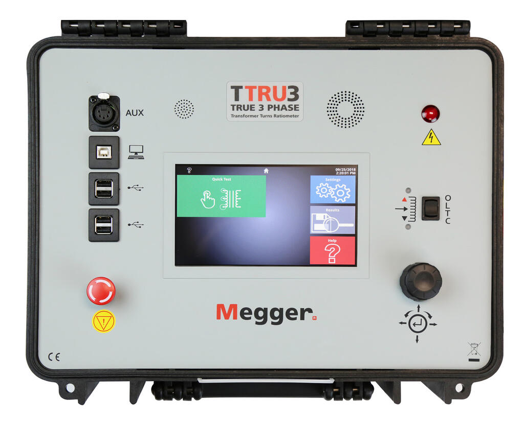 Megger TTRU3-ADV 3-fas Trafotester Transformer Turn Ratio, 125V ...